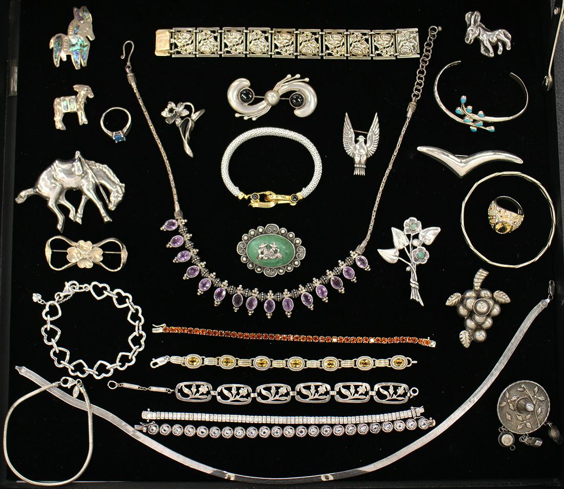 For Auction: STERLING SILVER JEWELRY COLLECTION (#0064) on Jul 11, 2020 ...