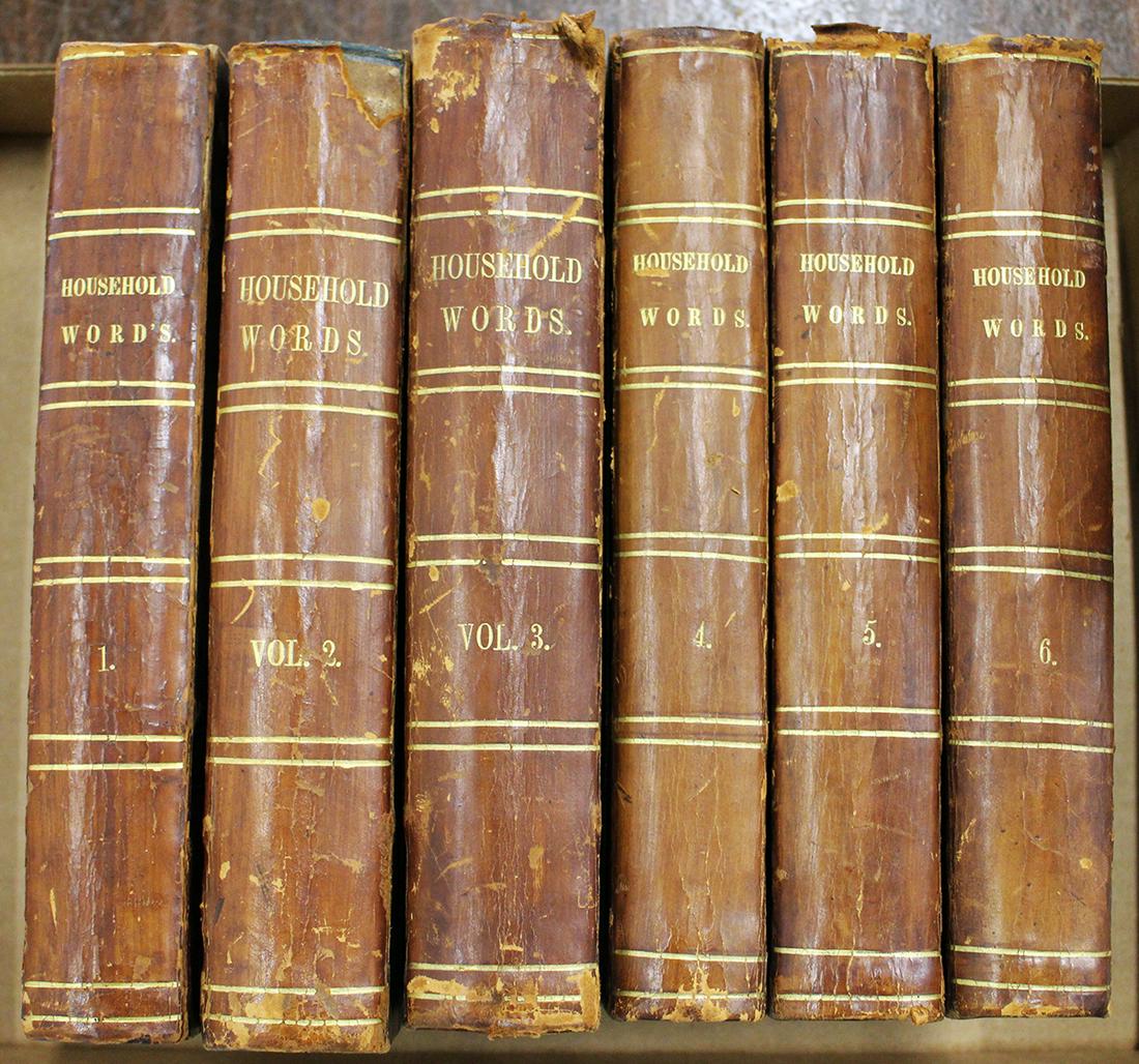 6 Vol Charles Dickens Household Words 1850 1853
