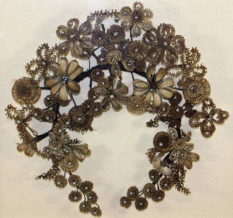 Victorian Mourning Hair Wreath.