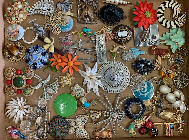 Vintage Costume Jewelry Brooches
