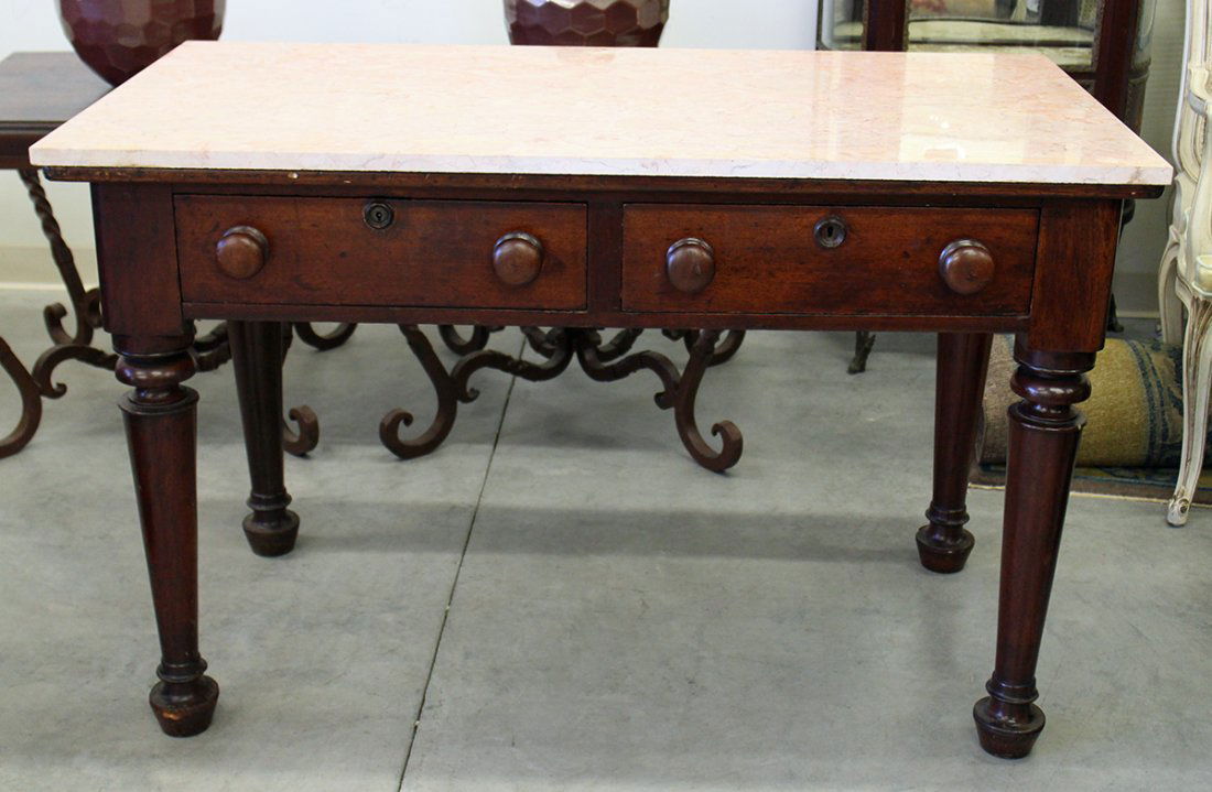 Marble Top Entry Table