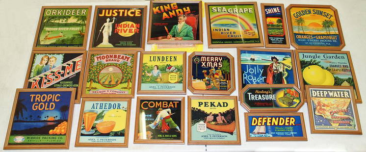 Vintage Citrus Crate Labels