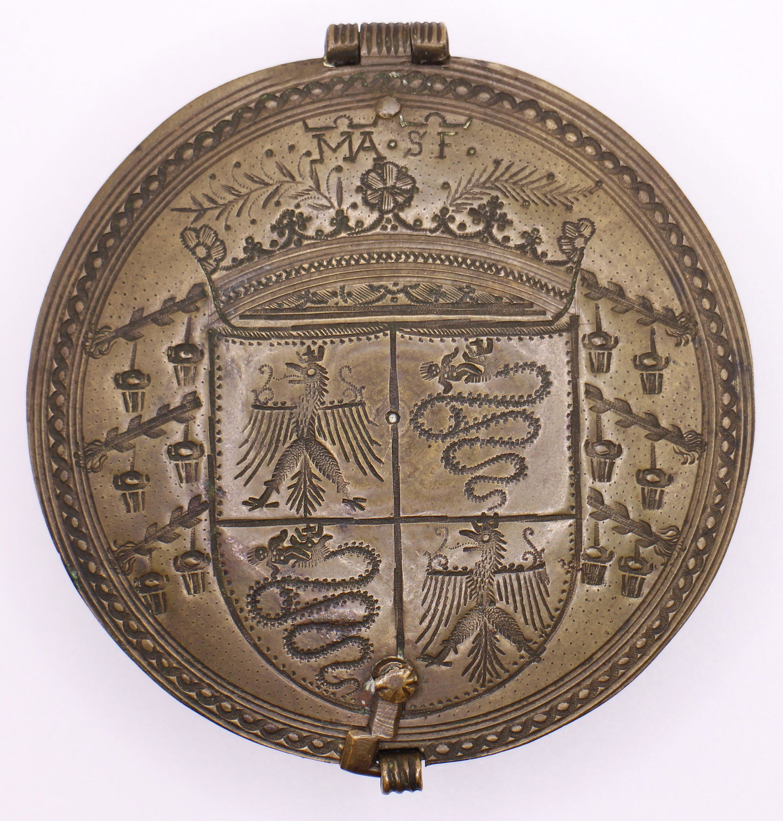 Seal Box (skippet) Arms Of Massimiliano Sforza