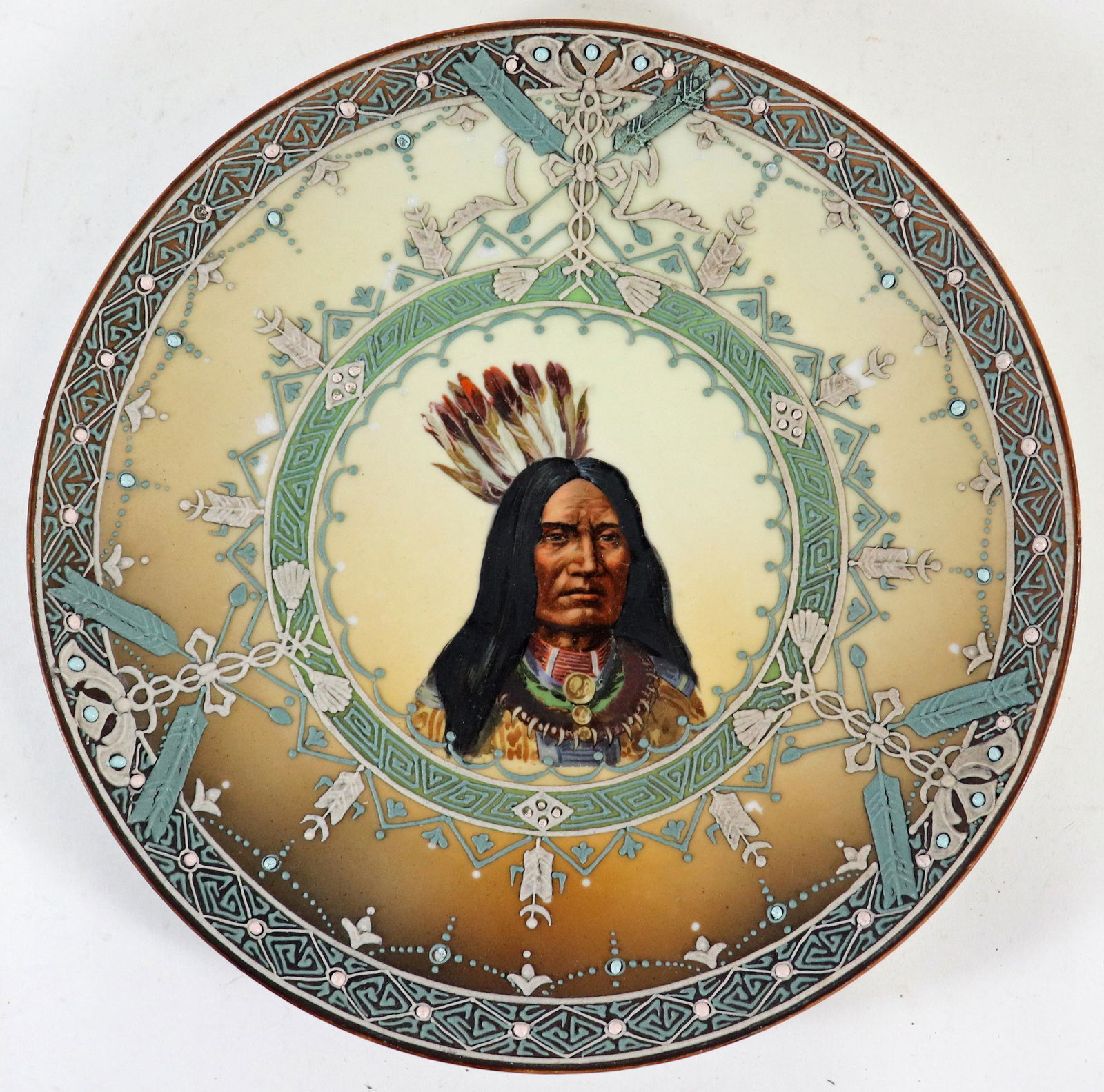 NIPPON HAND PAINTED NATIVE AMERICAN PLATE (#0001) on Jun 25, 2022 ...