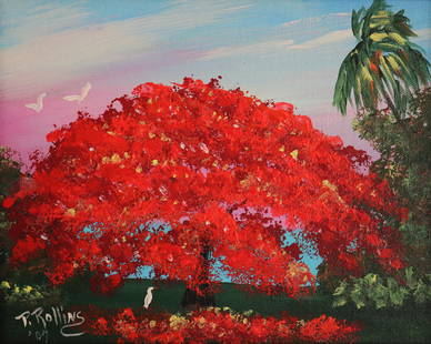 Mark Mazzarella Florida Poinciana Tree Painting