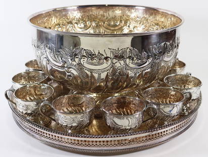 Oneida Silverplate Punch Bowl Set