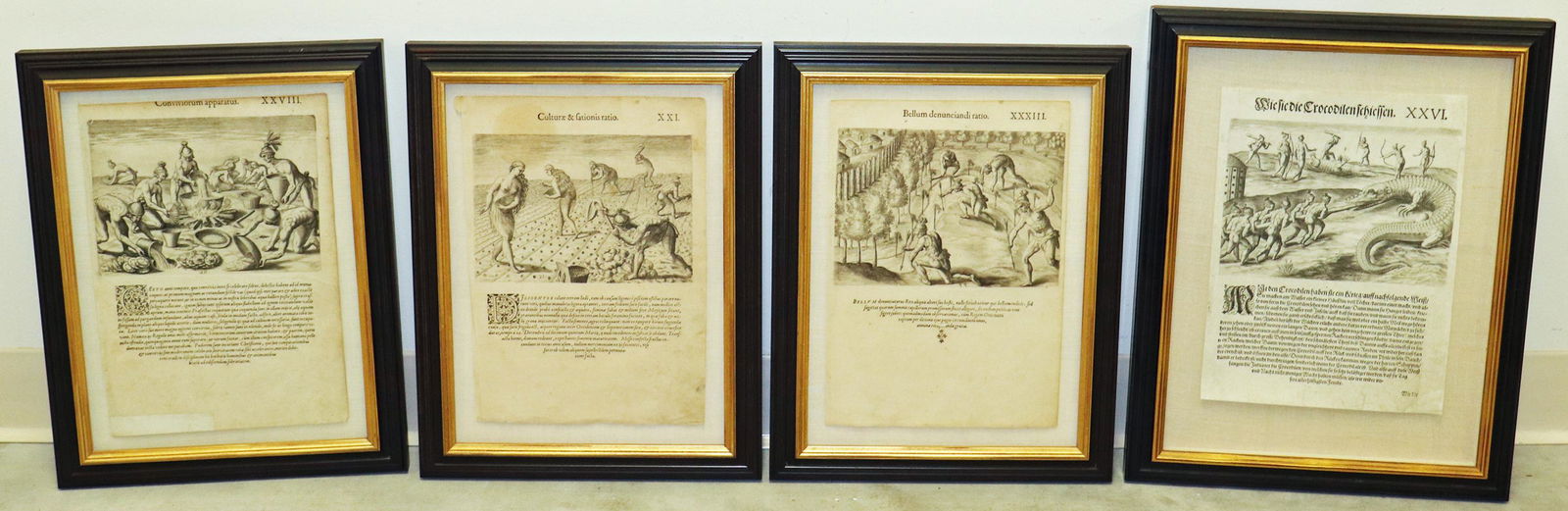(4) 17th Century Old World Engravings