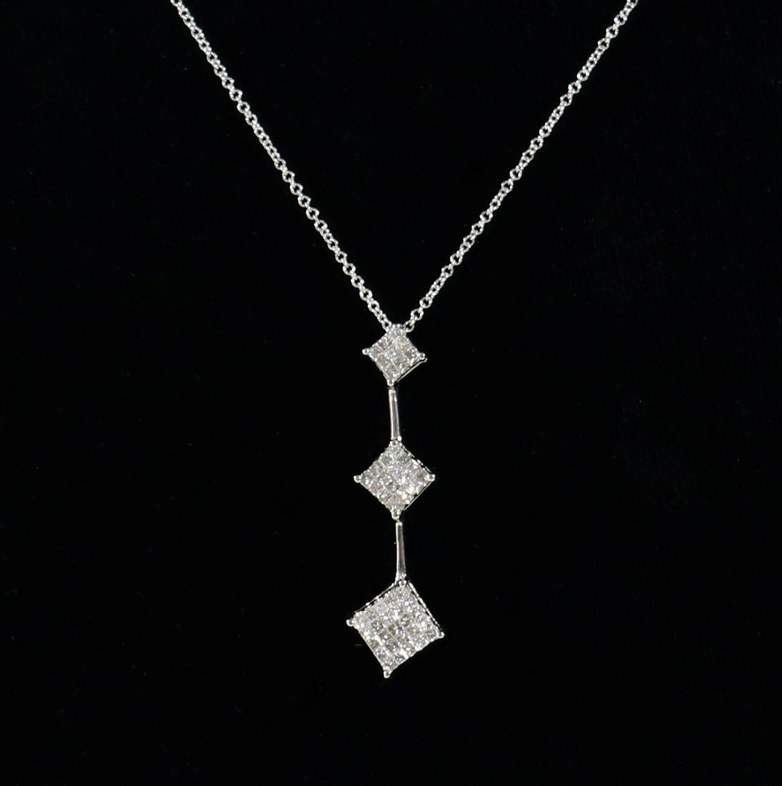 14k Past, Present, & Future Diamond Necklace