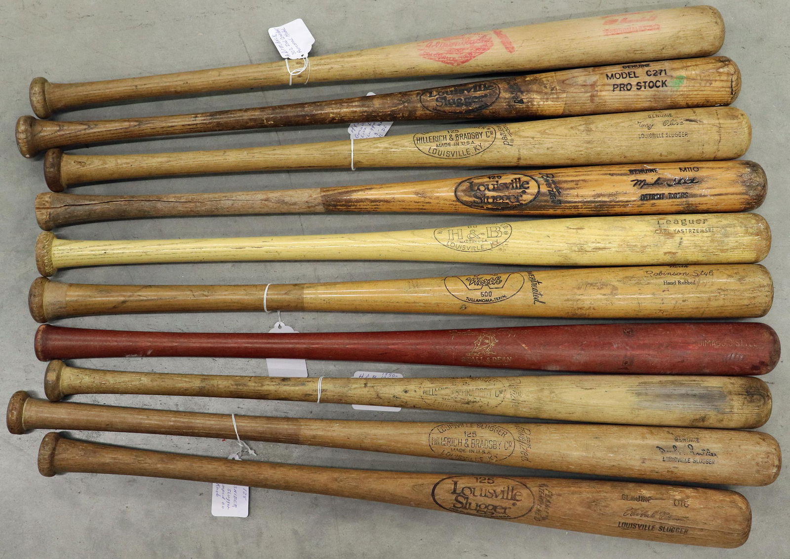 (10) Vintage Wood Baseball Bats