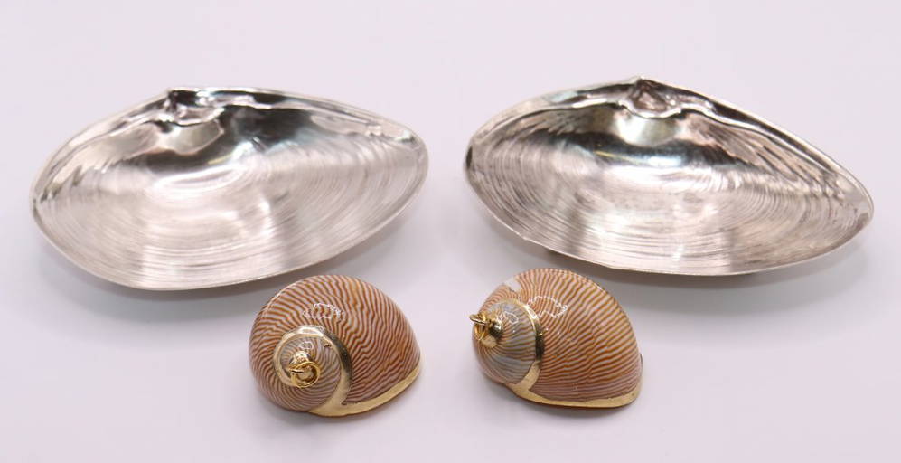 WALLACE STERLING CLAM SHELLS & GOLD SHELL PENDANTS (#0176) on Jan 14 ...