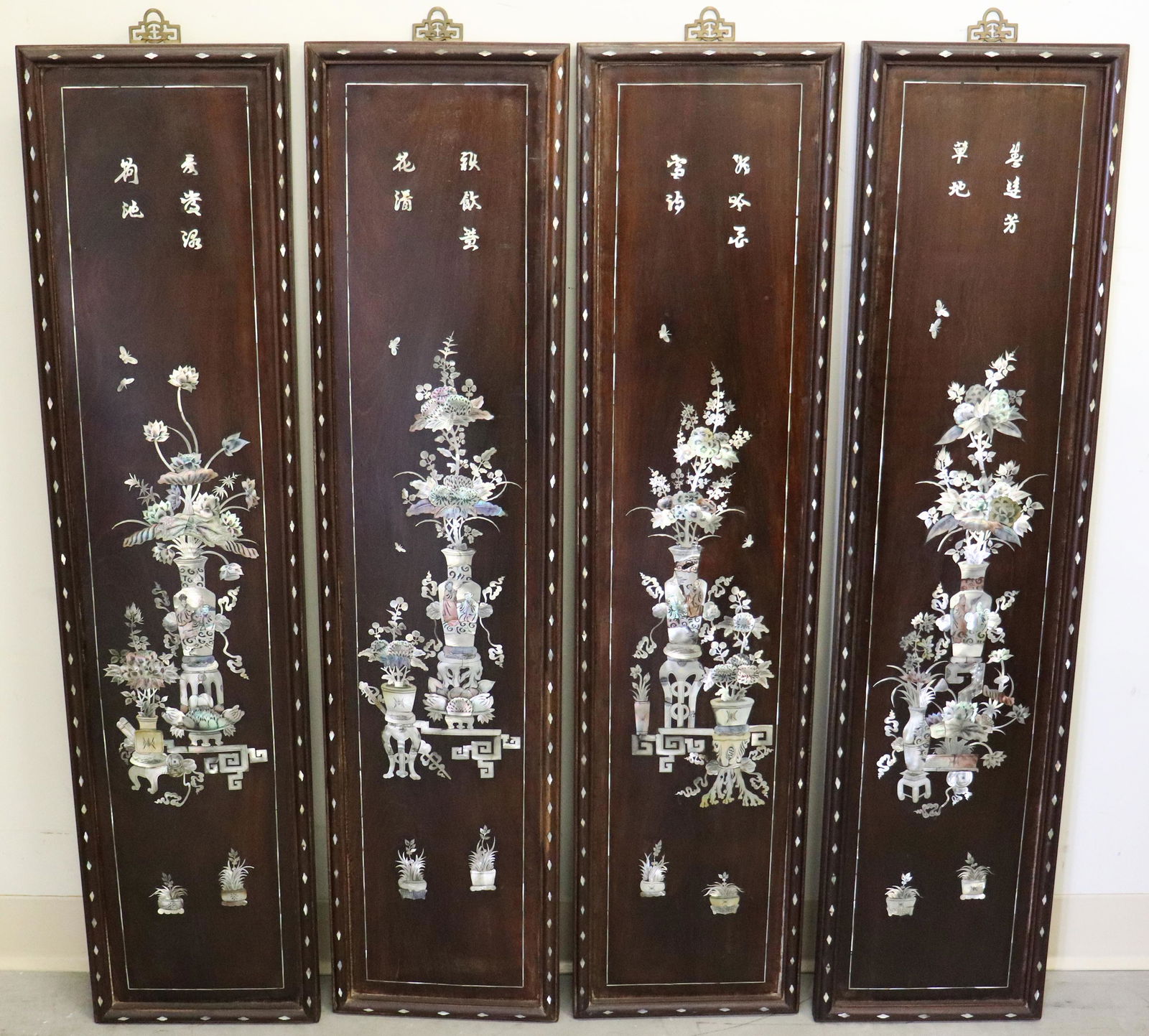 (4) Chinese Wood Wall Panels