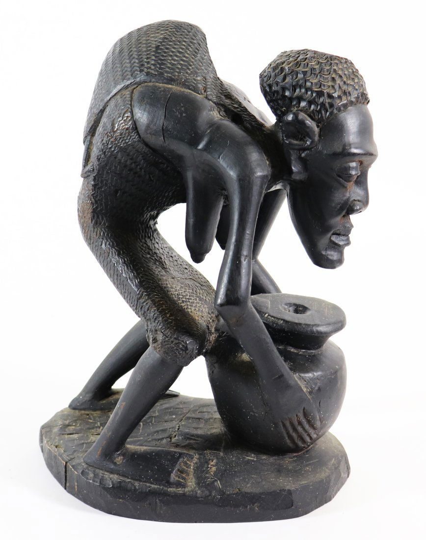 Makonde African Mother & Child Wood Sculpture