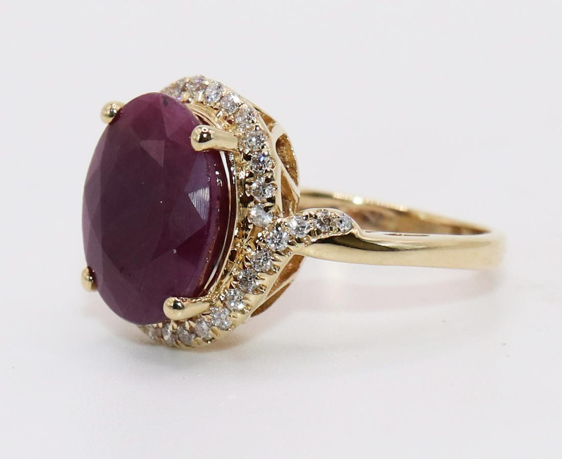 14k Ruby & Diamond Ring Auction
