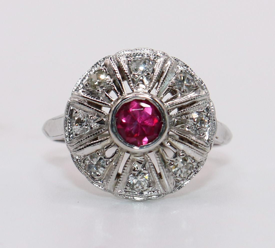 14k Ruby & Diamond Ring Auction