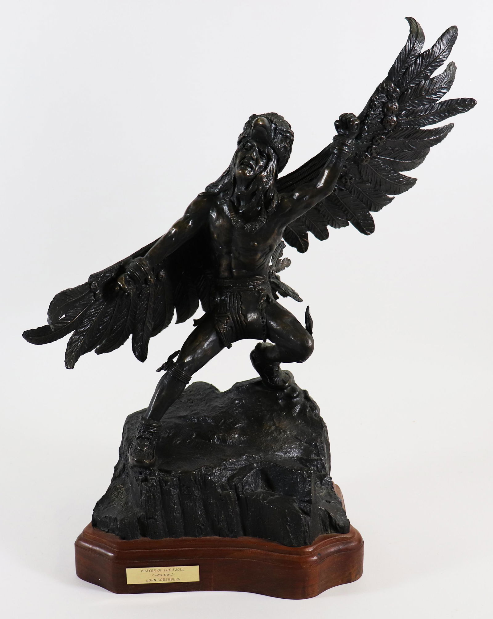 John Soderberg "prayer Of The Eagle" Bronze Auction