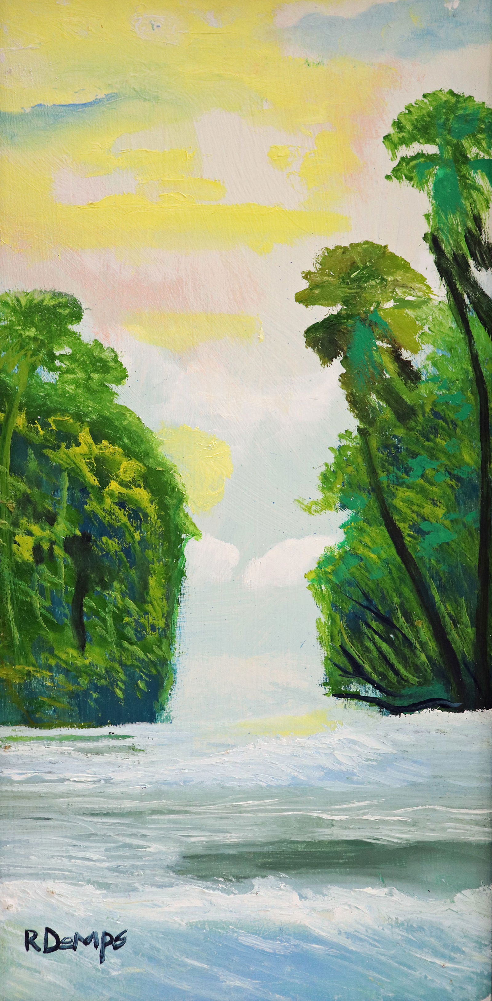 Rodney Demps Sunrise Palms Highwaymen Painting Auction