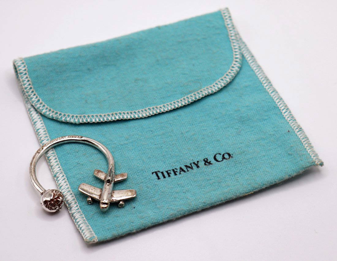 Tiffany & Co. Sterling Airplane Key Ring Auction