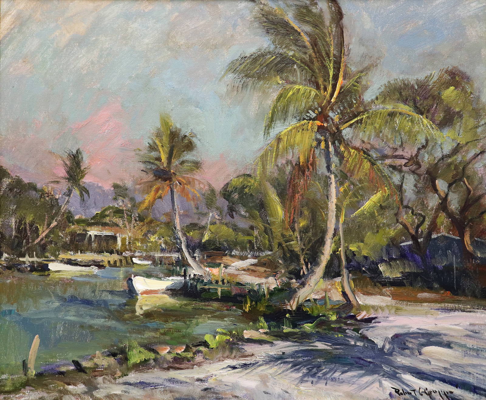 Robert C. Gruppe "margood Basin Florida" Painting Auction