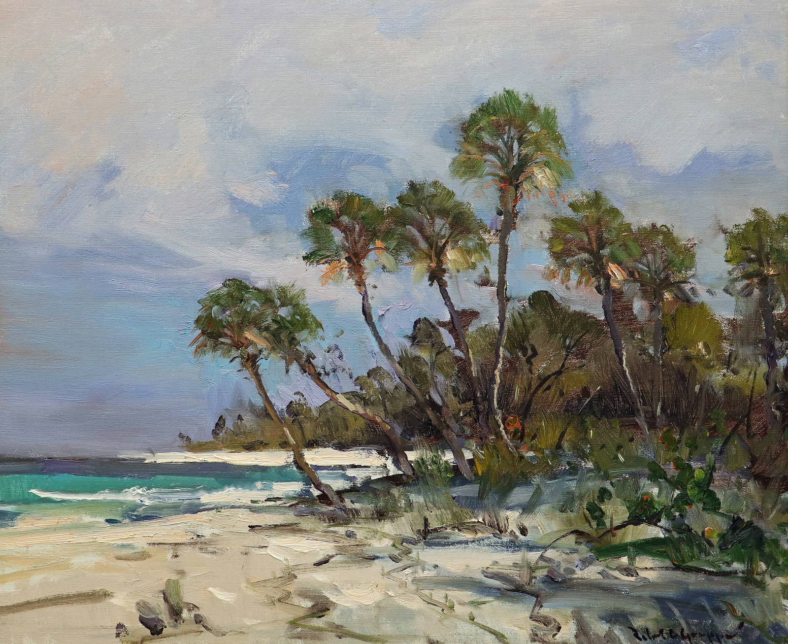 Robert C. Gruppe "keywaydin Island" Painting Auction