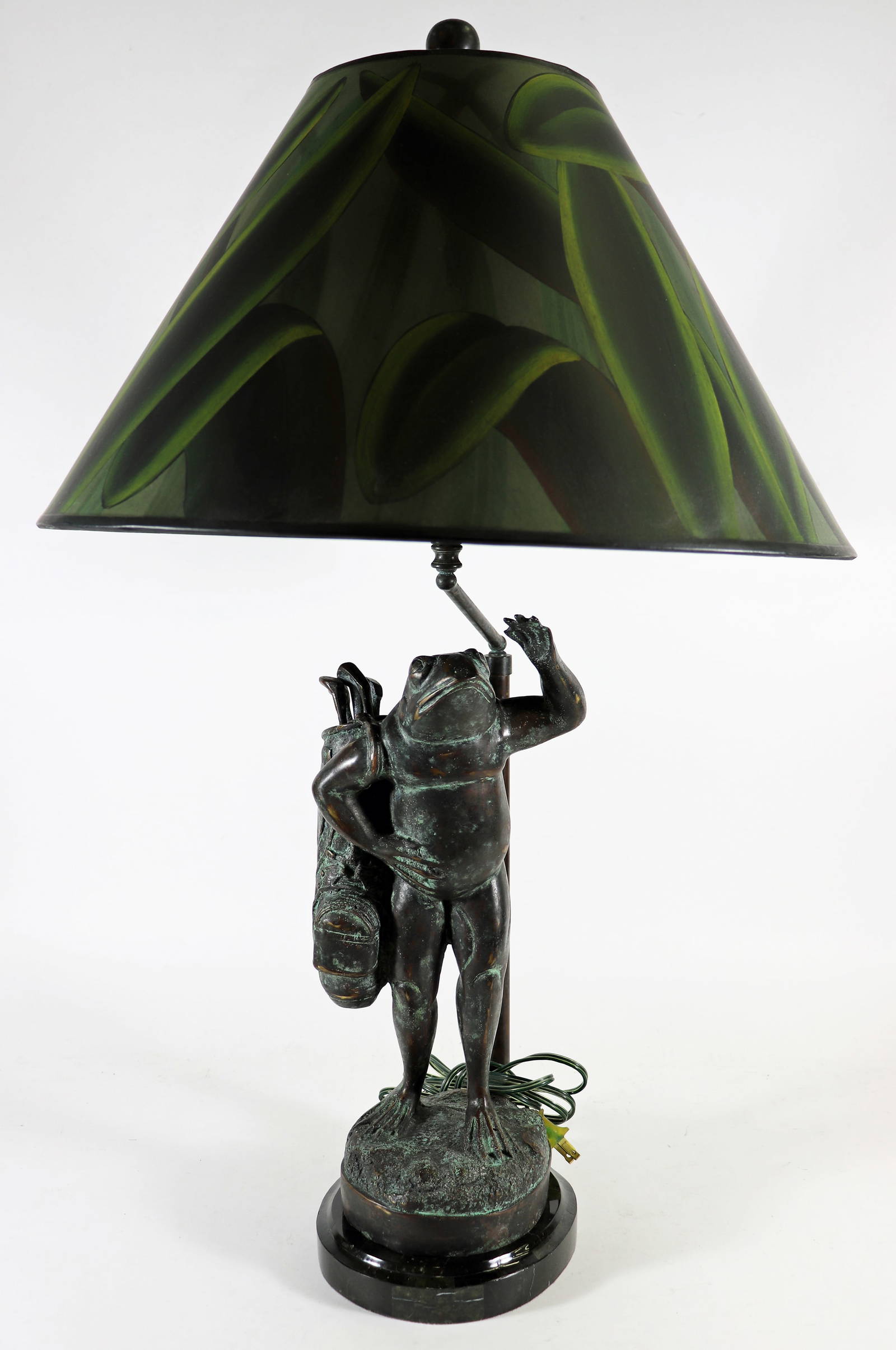 Maitland Smith Frog Golfer Lamp Auction