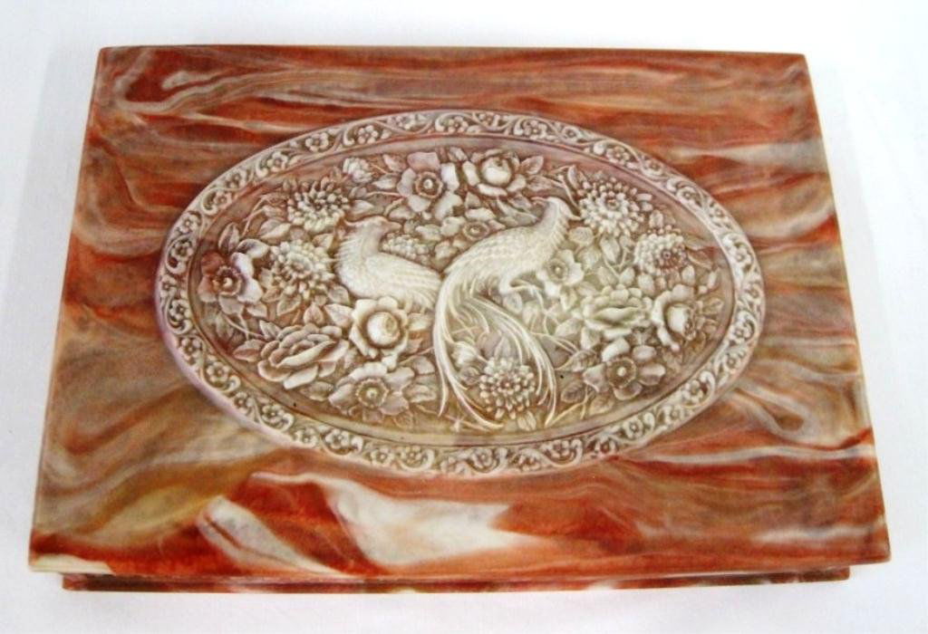 INCOLAY STONE JEWELRY BOX