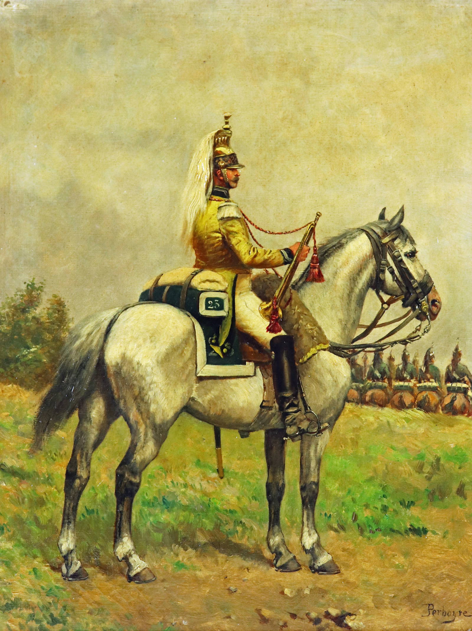 Paul Emile Perboyre Military Officer Painting Auction