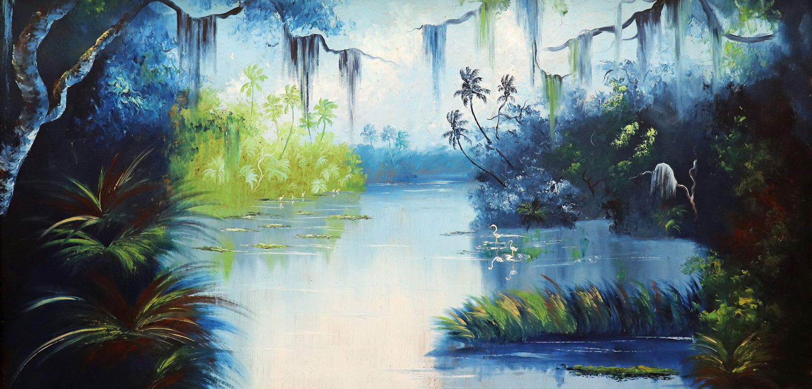 Mary Ann Carroll Blue River Highwaymen Painting Auction