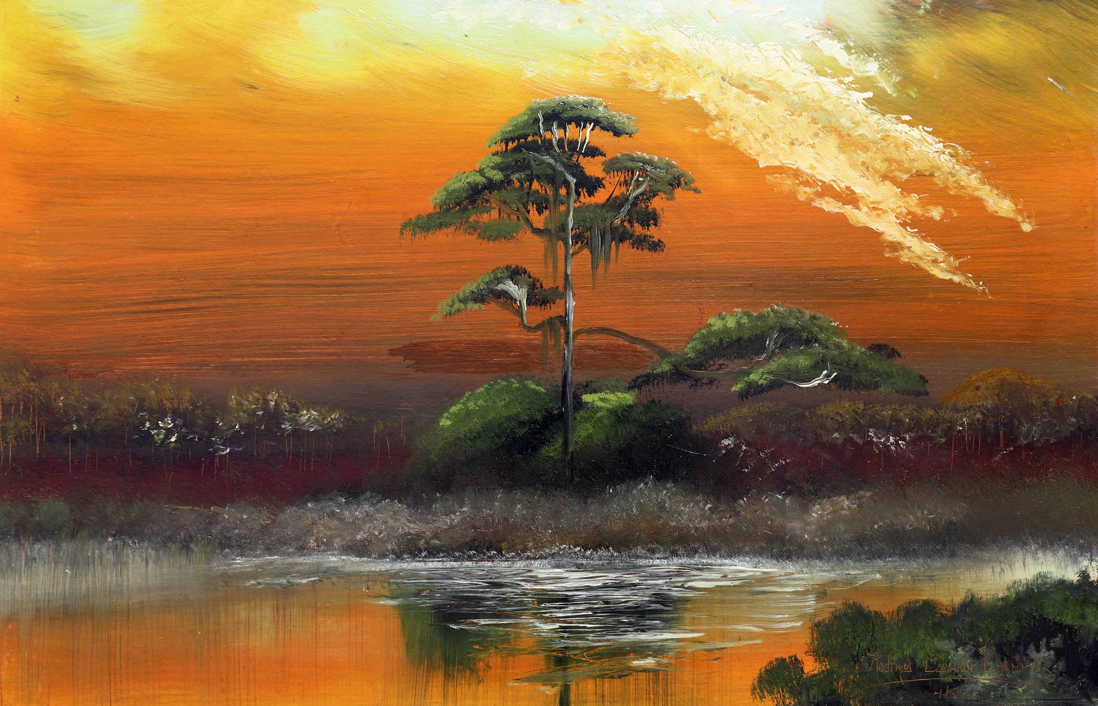 Rodney Demps 1971 Florida Highwaymen Painting Auction