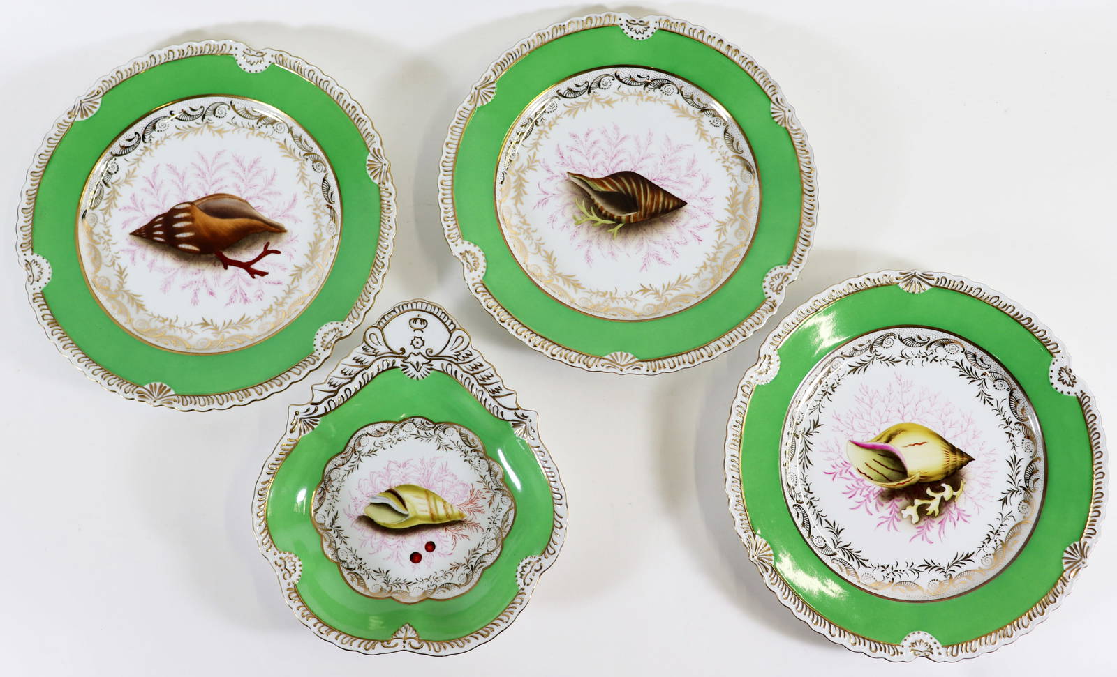 (4) Chelsea House Porcelain Seashell Dishes Auction