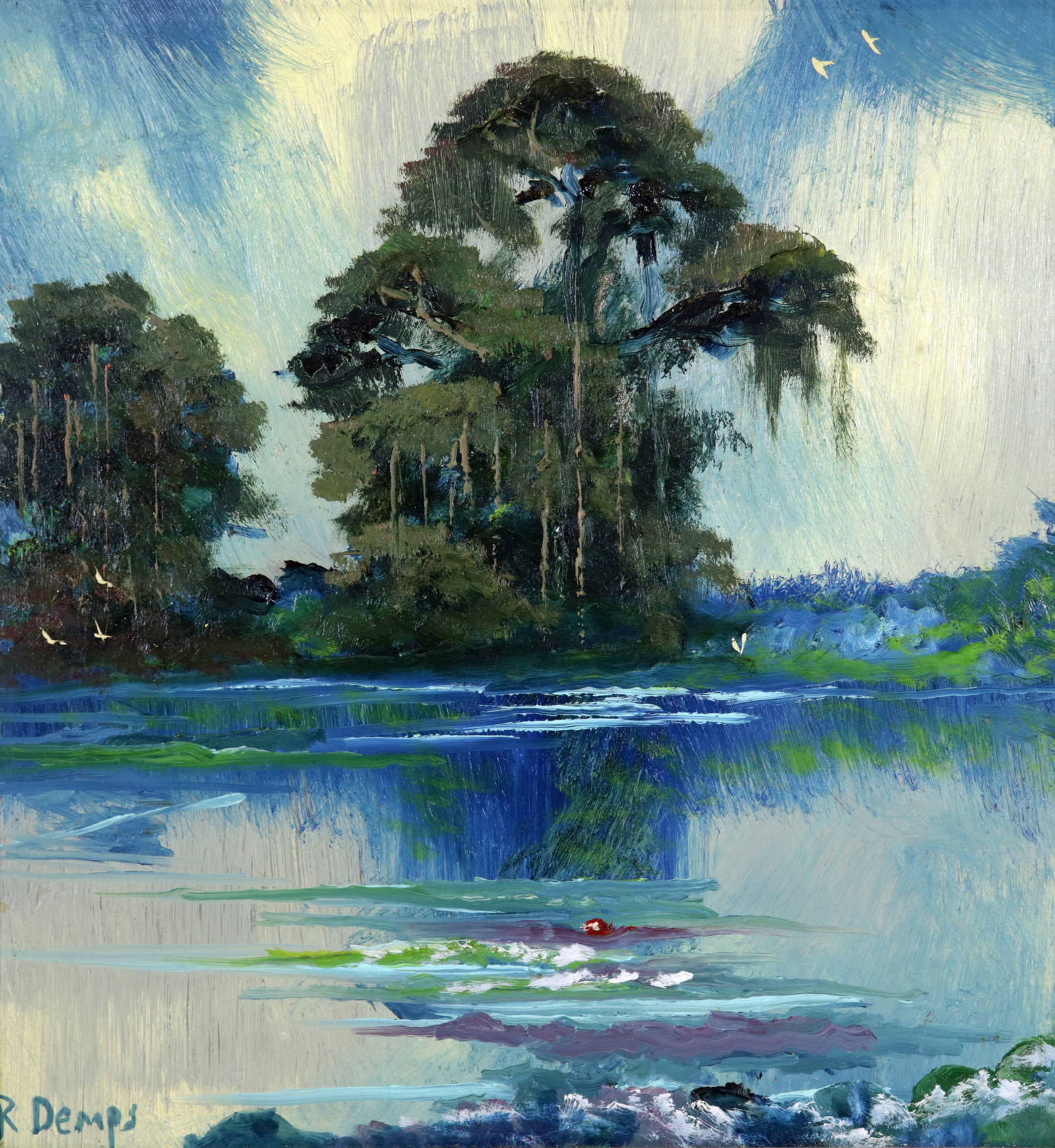 Rodney Demps Backwoods Pines Highwaymen Painting Auction