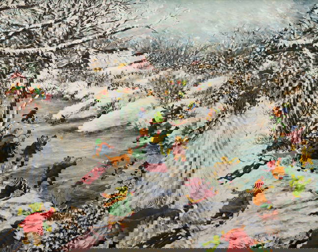 Gerald Lee Nees "the Skaters In Winter Wonderland"
