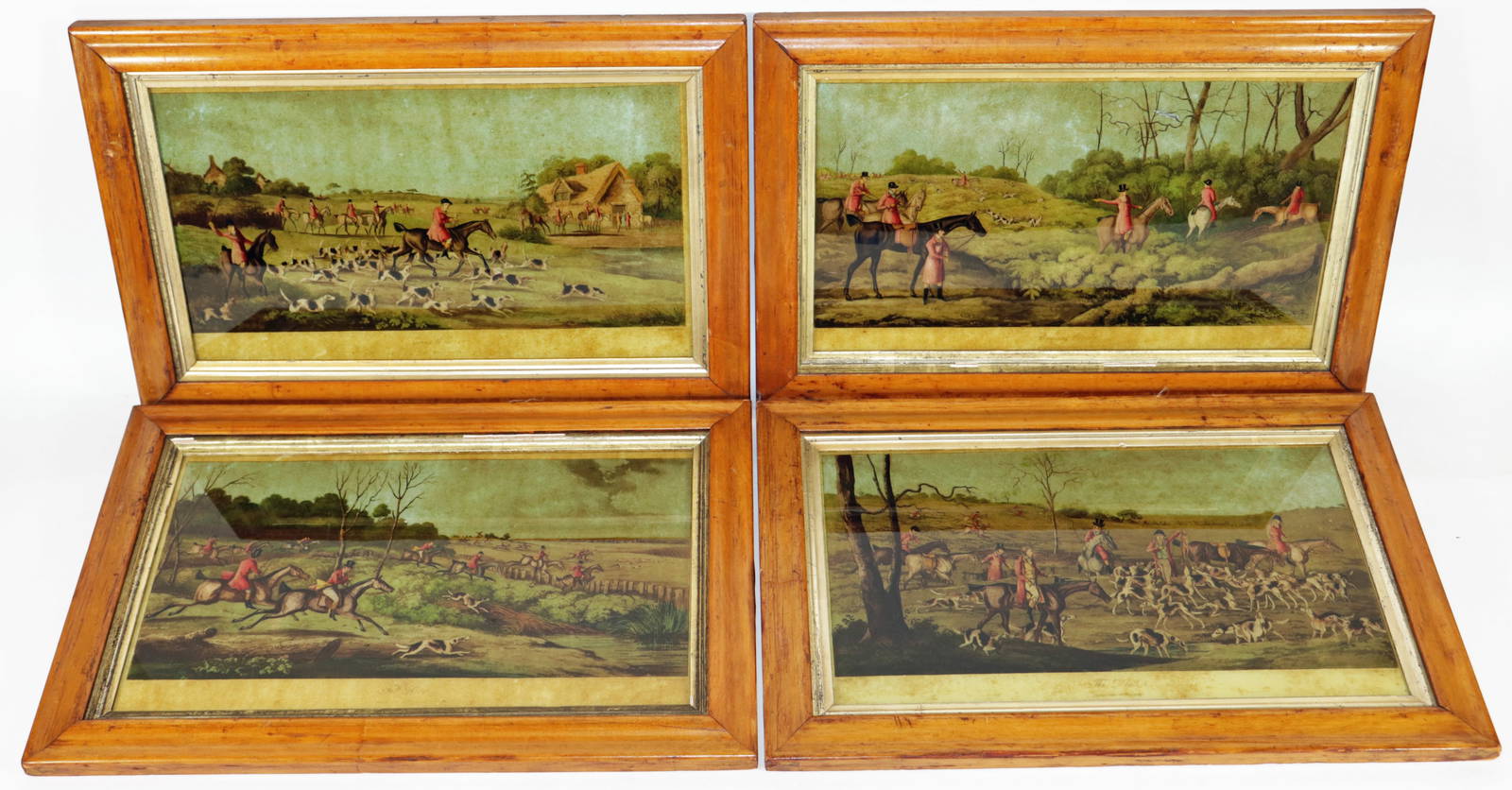 (4) Framed Fox Hunting Scenes - Alken -1821 London Auction