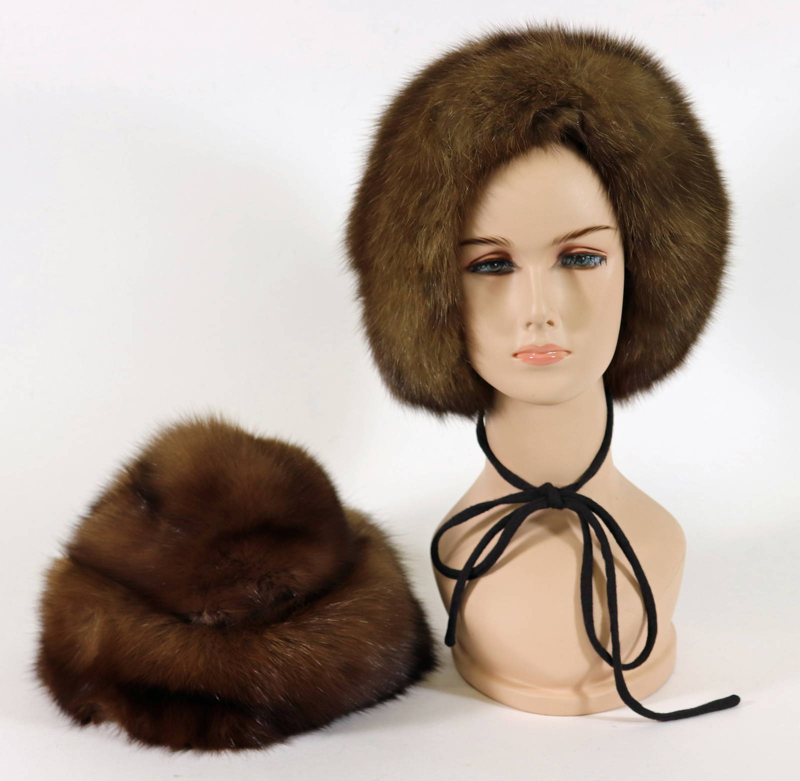 (2) Vintage Sable Fur Hats Auction