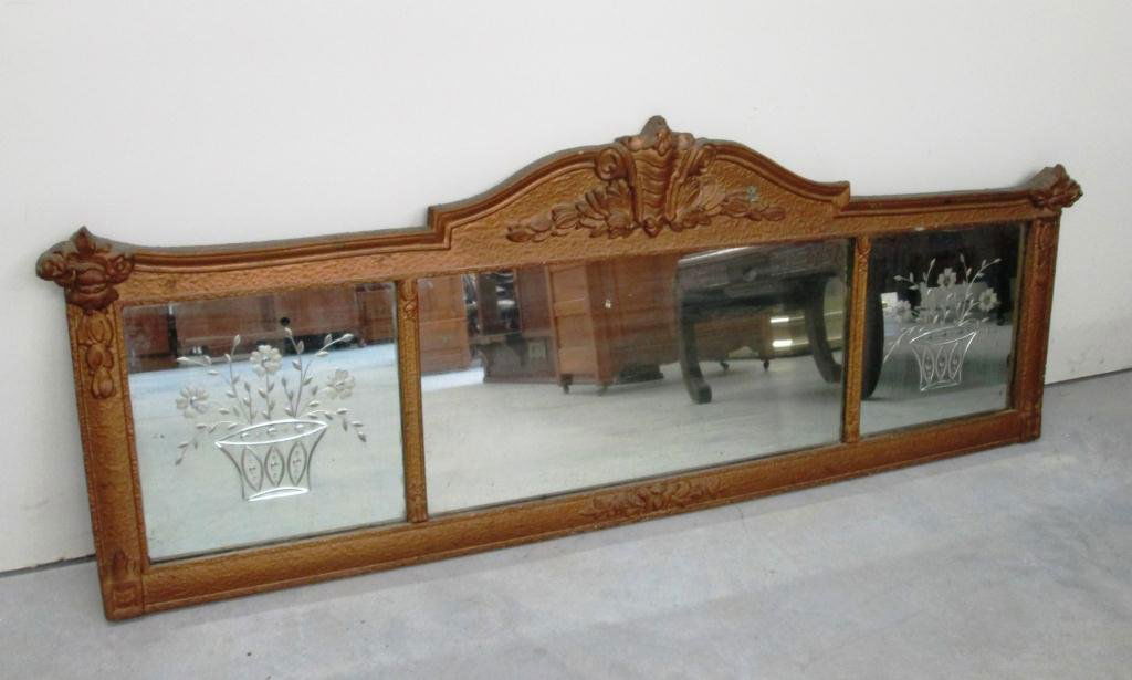 Three Panel Antique Mirror