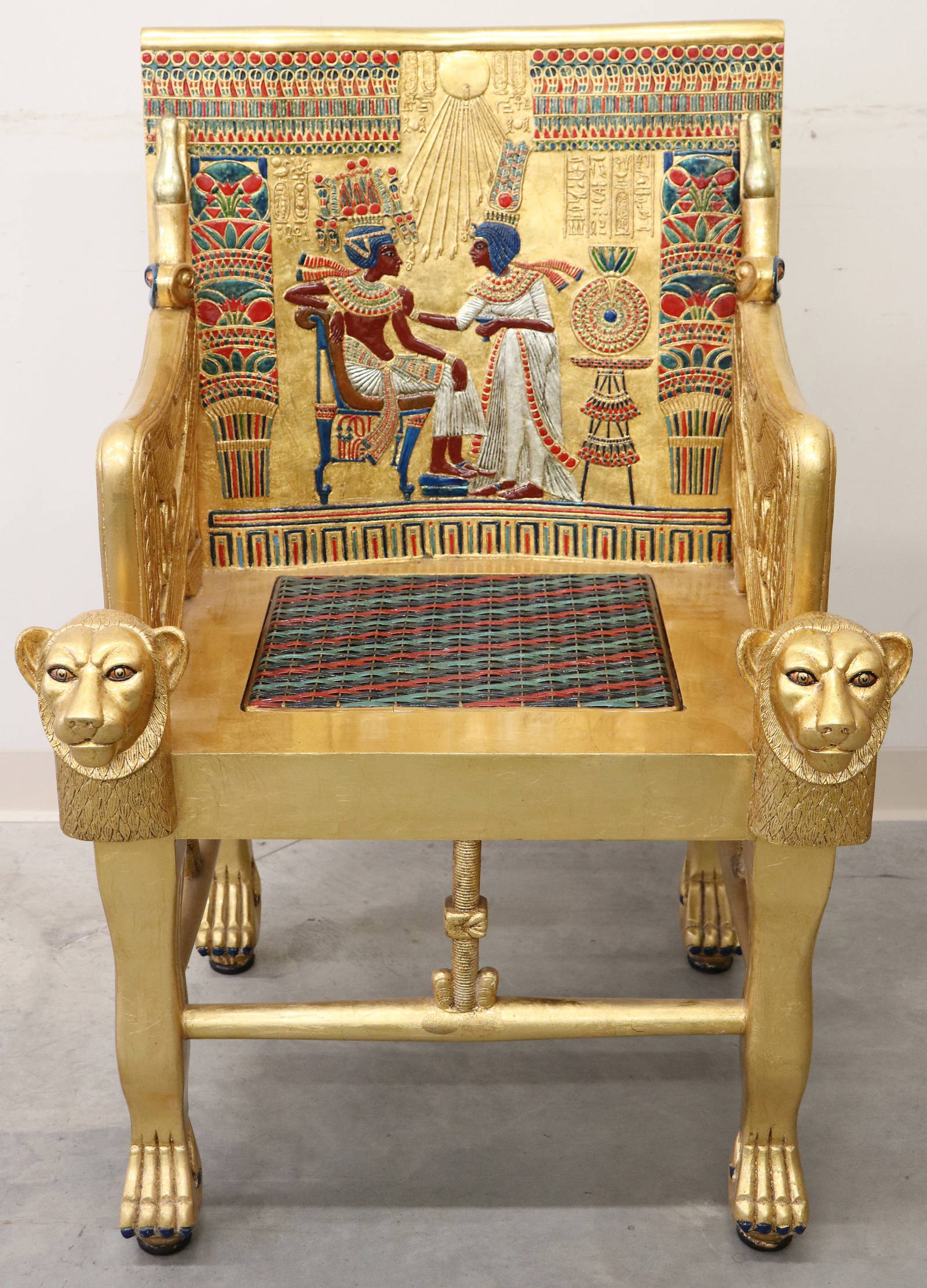 King Tut Egyptian Throne Chair Auction