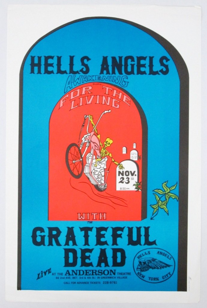 Hells Angels Grateful Dead Concert Poster