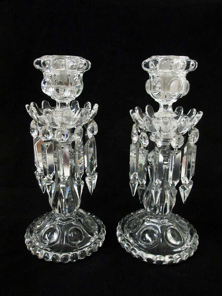 BACCARAT CRYSTAL MEDALLION CANDELABRAS BACCARAT CRYSTAL MEDALLION CANDELABRAS