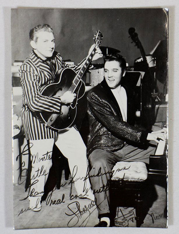 1956 ELVIS & LIBERACE SIGNED PHOTO