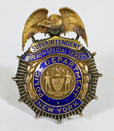 Vintage New York Police Superintendent Badge