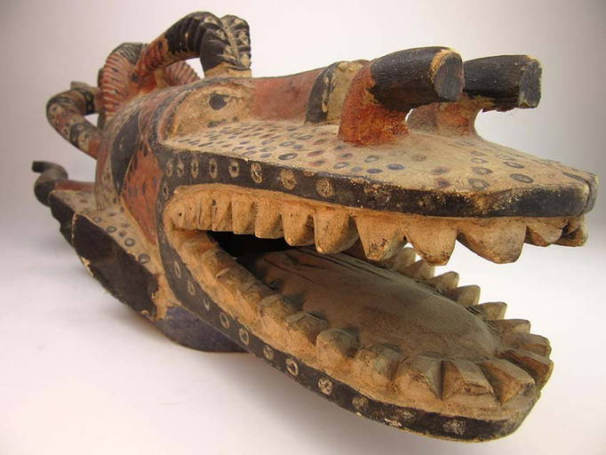 Large African Painted Banda Mask