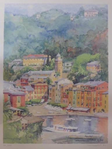 Luciana Conti "portofino" Lithograph
