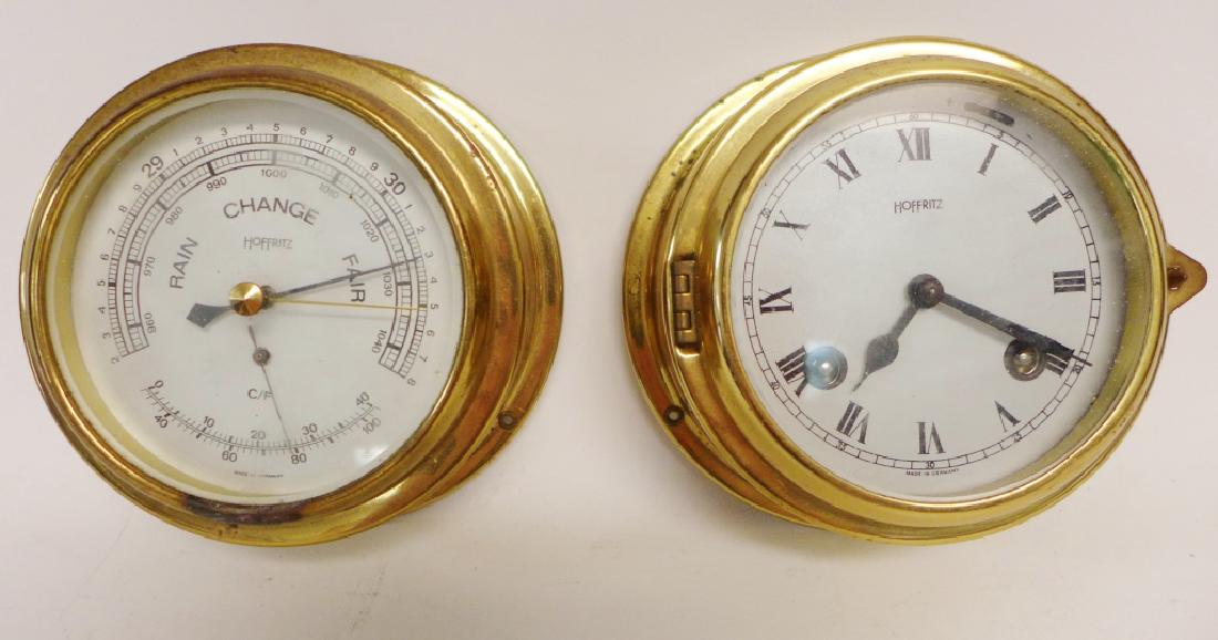 Hoffritz Ship Clock with Alarm and Barometer
