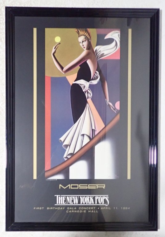 Moser "The New York Pops" – 1984 Framed Art Poster