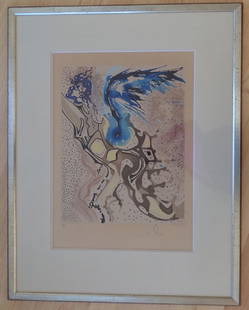 Salvador Dali Lithograph "the Angel Gala"