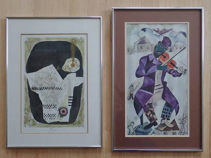 Marc Chagall Green Violinist And Don Davey Chinatown Prints