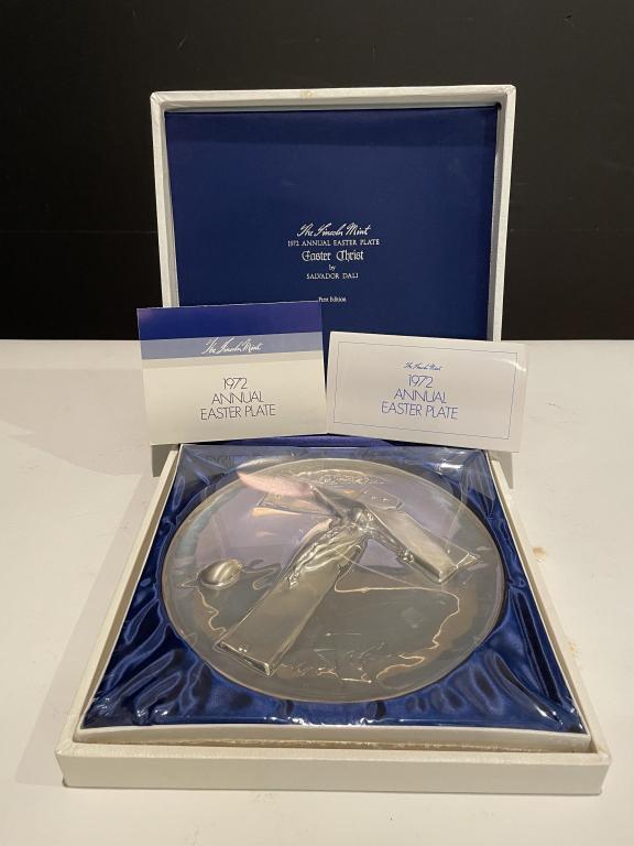 Salvador Dali Sterling Silver Easter Plate