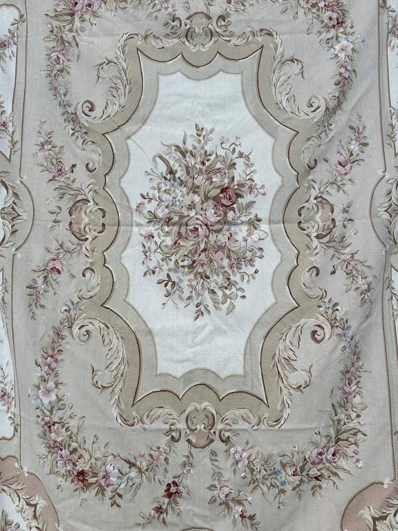 Aubusson Rug Oval Center Medallion Large Aubusson Rug With Roses Center ...