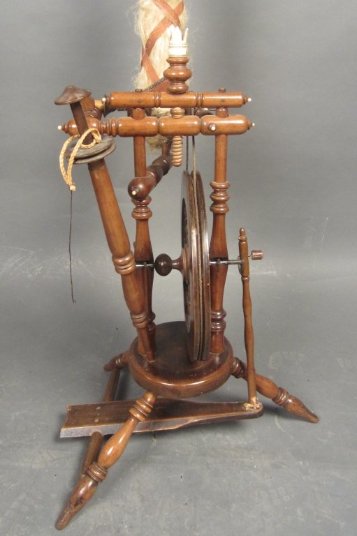 Antique Silk Spinning Wheel : Lot 233