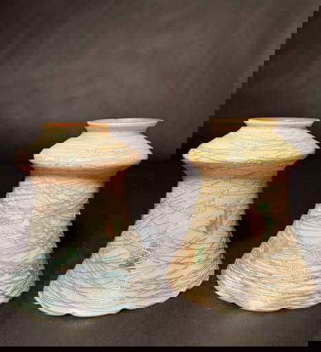 Quezal And Lustre Art Threaded Heart Shades