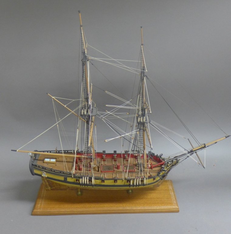 "Fair American" Model Ship in Case